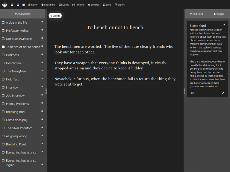 Getting Started writing with wavemaker novel writing software – wavemaker
